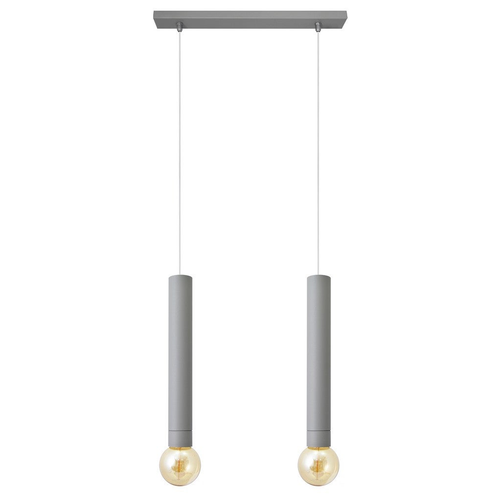 Helam TUBA Plafonnier Straight Bar Gris 40cm | Leroy Merlin