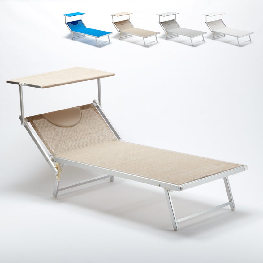 Transat de plage professionnel en aluminium Grande Italia XL | Leroy Merlin