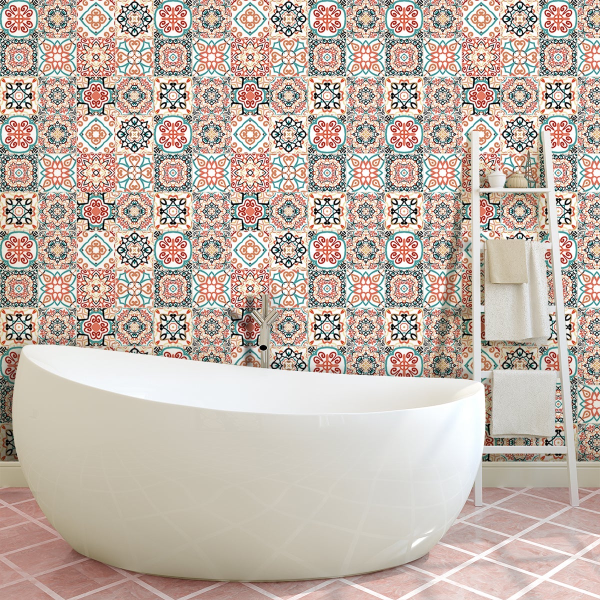 Sticker Mural Carrelage adhésif Cuisine Salle de Bain - 60 STICKERS ...