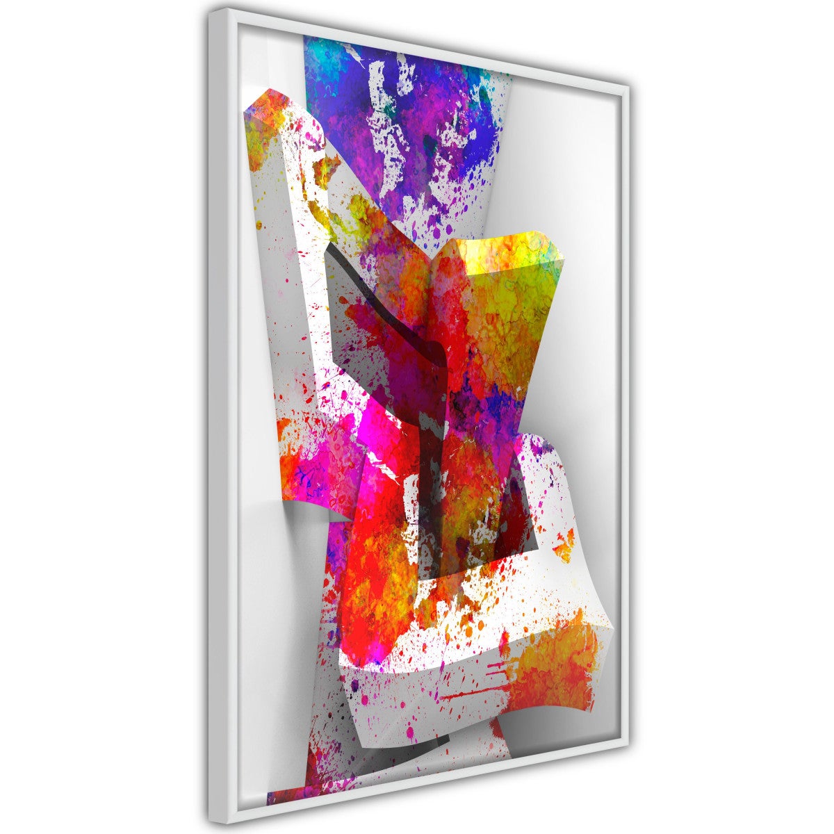 Affiche Murale Encadrée "Colours and Shapes" 40 x 60 cm Blanc | Leroy ...