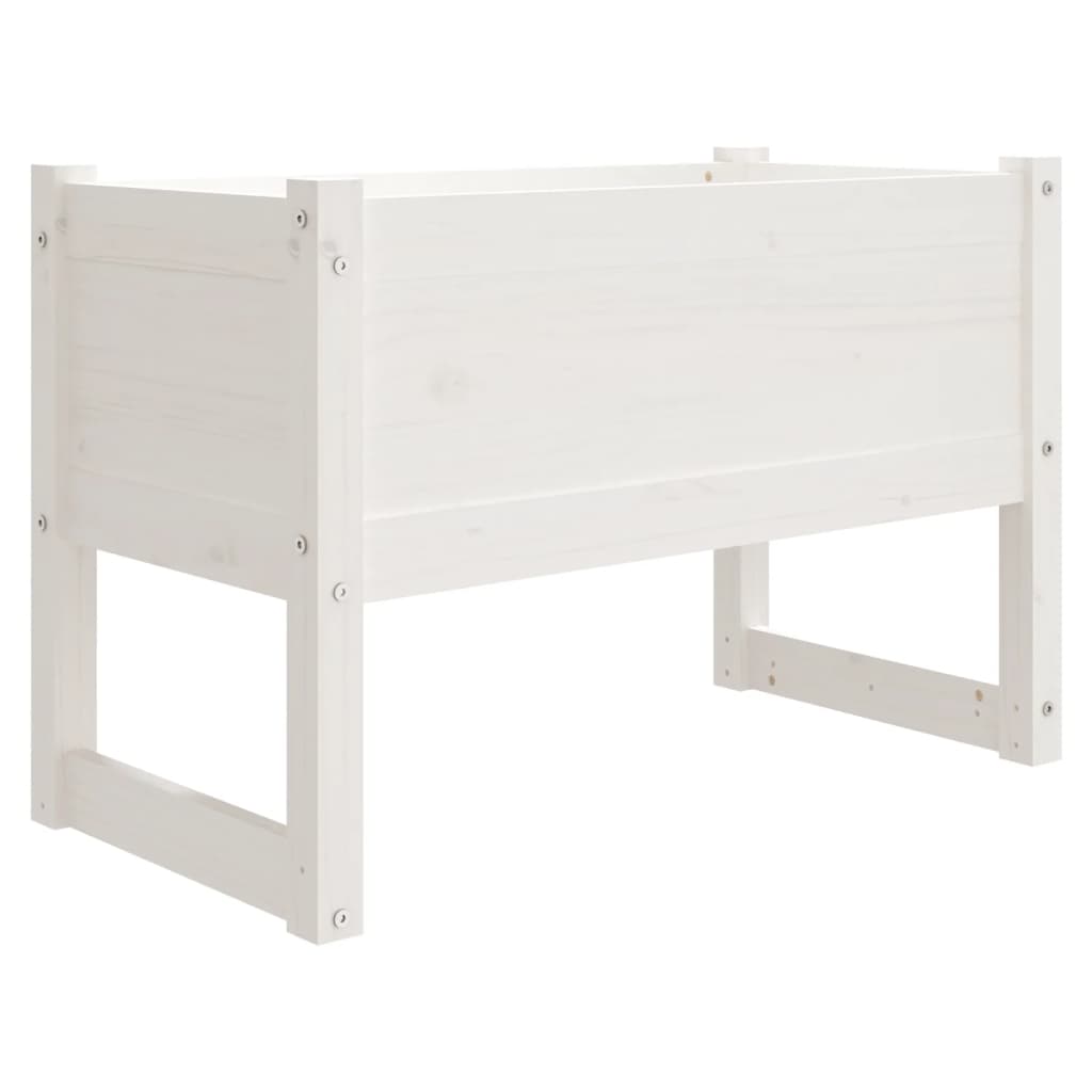 Jardinera madera maciza de pino blanco 78x40x52 cm - COMFORTXL | Leroy ...