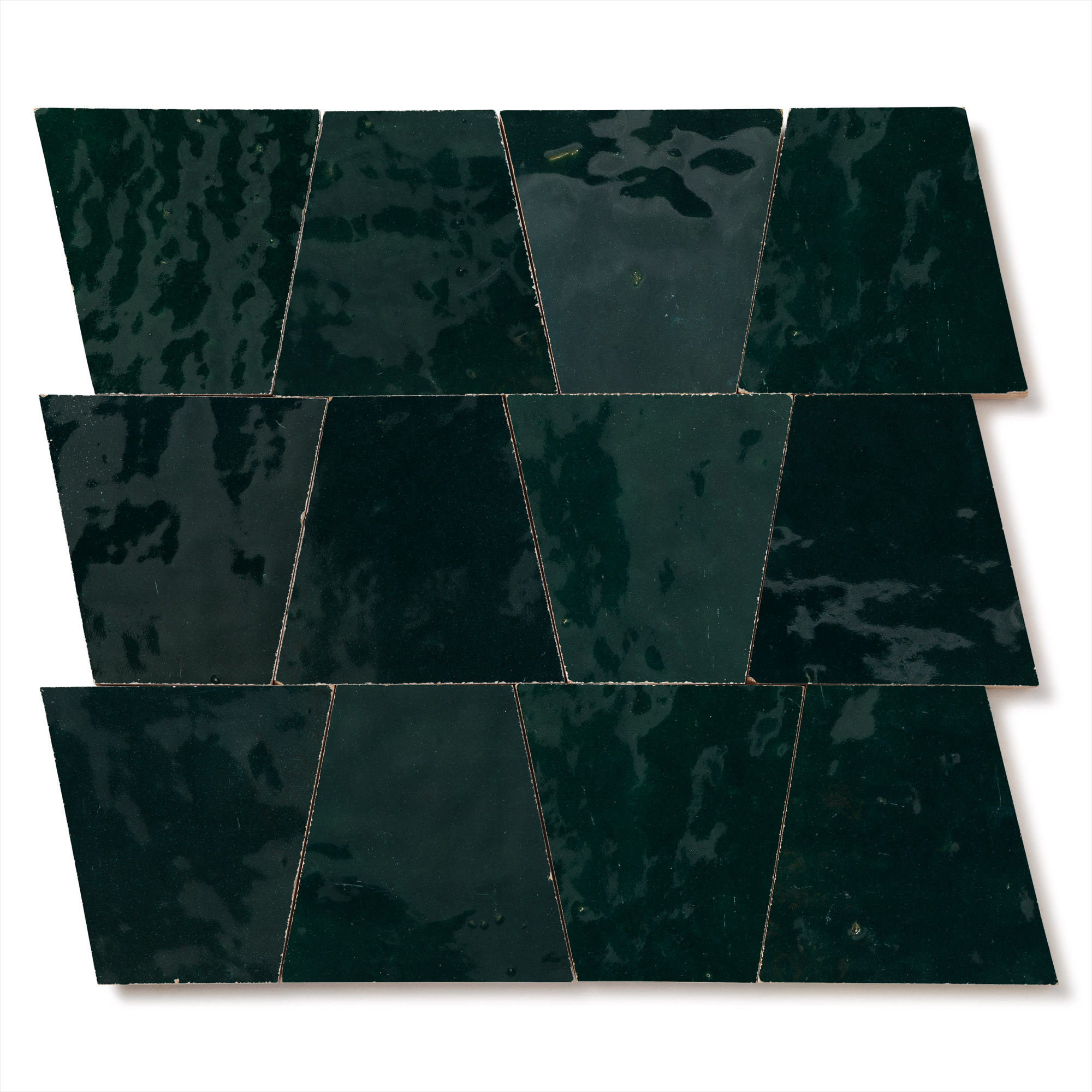 Zellige Marocain Artisanal Véritable - Bleu Océan Trapèze 10x10x7 cm ...