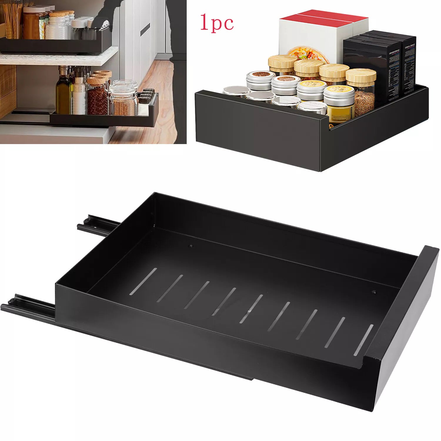 Organizador de gabinete deslizante expandible, cajones de cocina ...