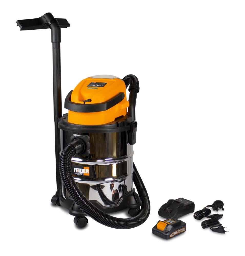 FEIDER - Aspirateur eau et poussière sans fil 20 V 20 L - Cuve Inox ...