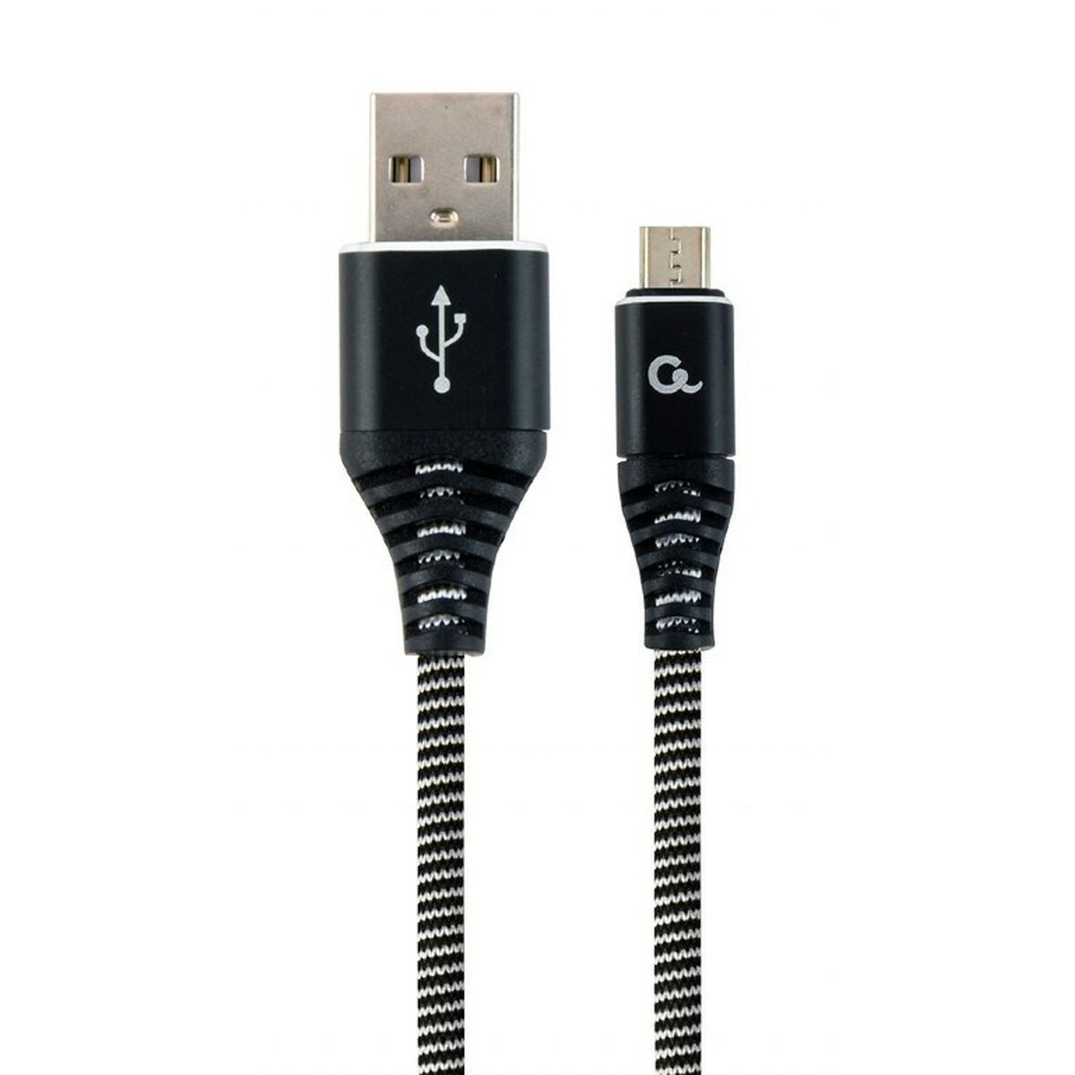 Câble USB vers micro USB GEMBIRD CC-USB2B-AMMBM-2M-BW Noir 2 m | Leroy ...