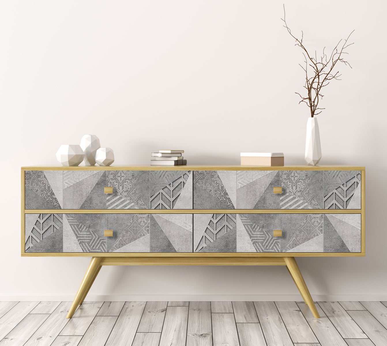 Rollo sticker Geométrico gris 100x100 cm | Leroy Merlin