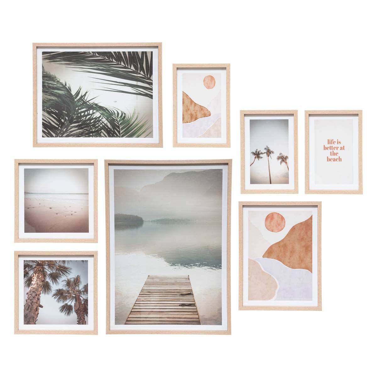 8 poster "Paesaggio" con cornice beige | Leroy Merlin