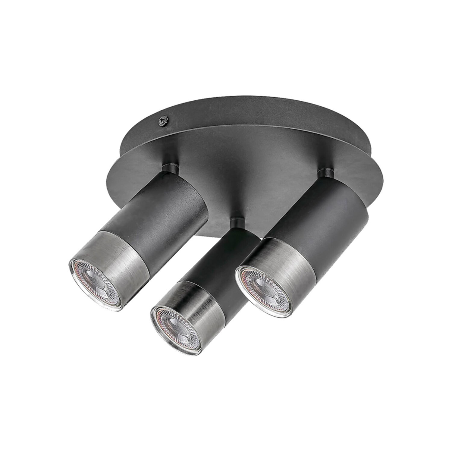 Lampada a spot GU10 Metallo Nero opaco Metallo Stile minimalista ...