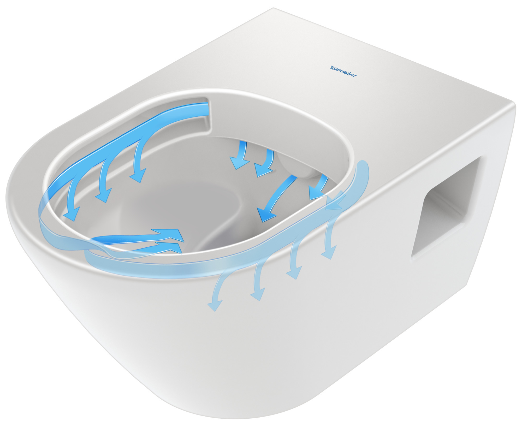 Duravit D-Neo WC suspendido, lavabo, sin borde, salida horizontal ...