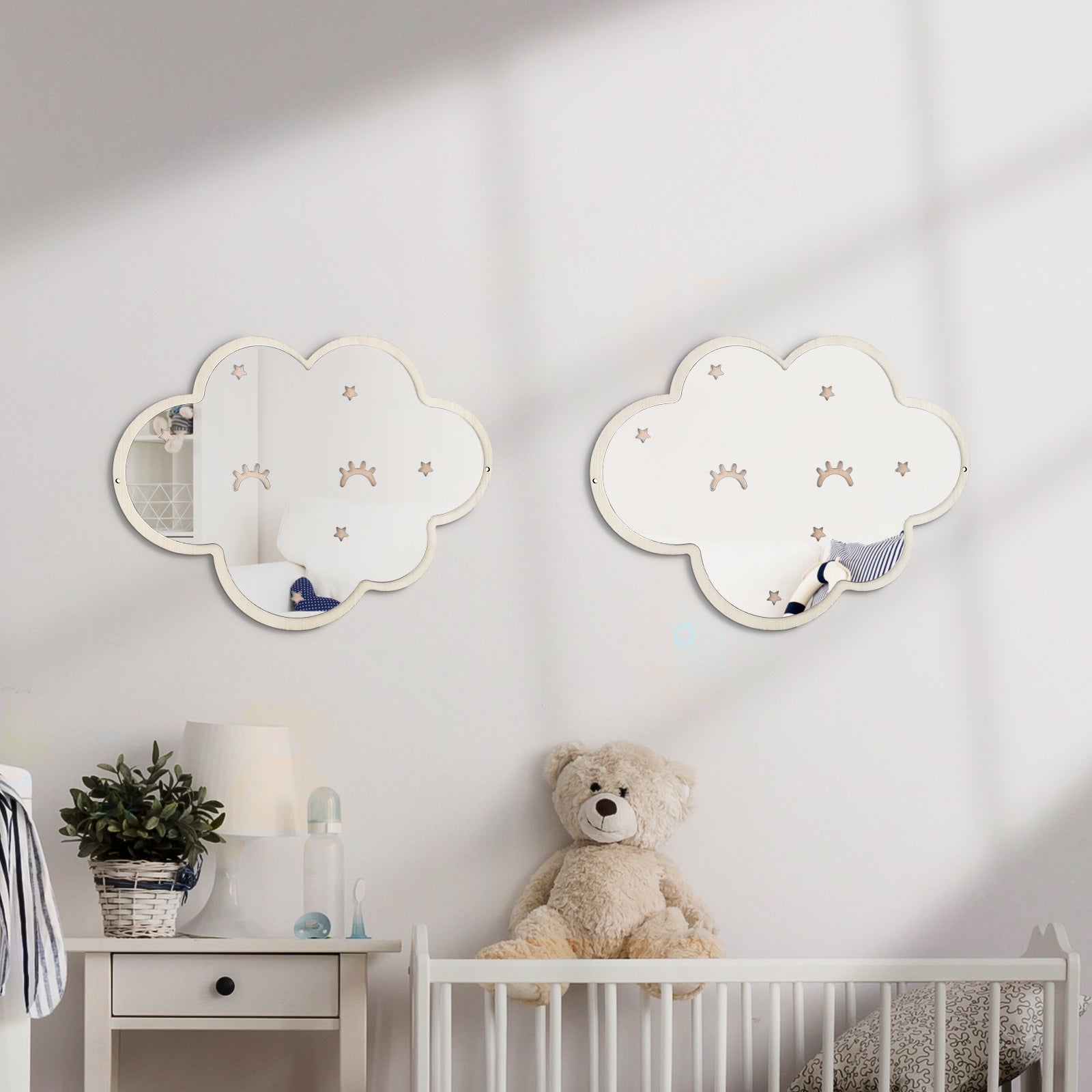 Heilmetz Sticker Mural Miroir à Coller 2 pièces Décoration des Chambres ...