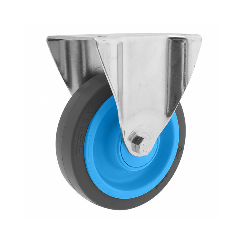 Roulette fixe sur platine roue Résilex pour charges lourdes Maxiroll ...