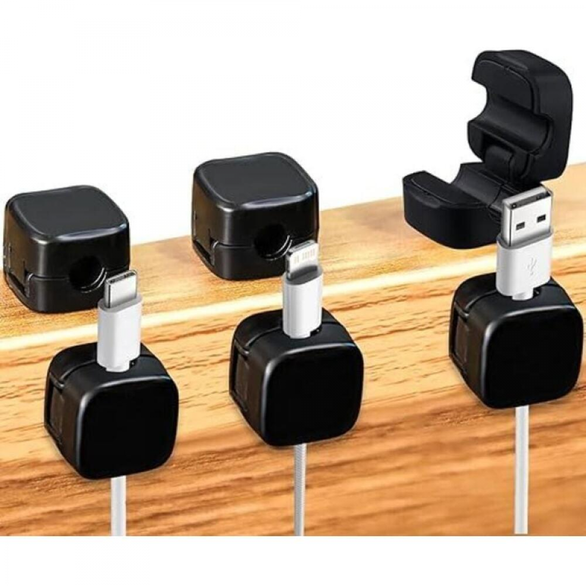 Seis clips magnéticos para cables, organizadores de cables ...