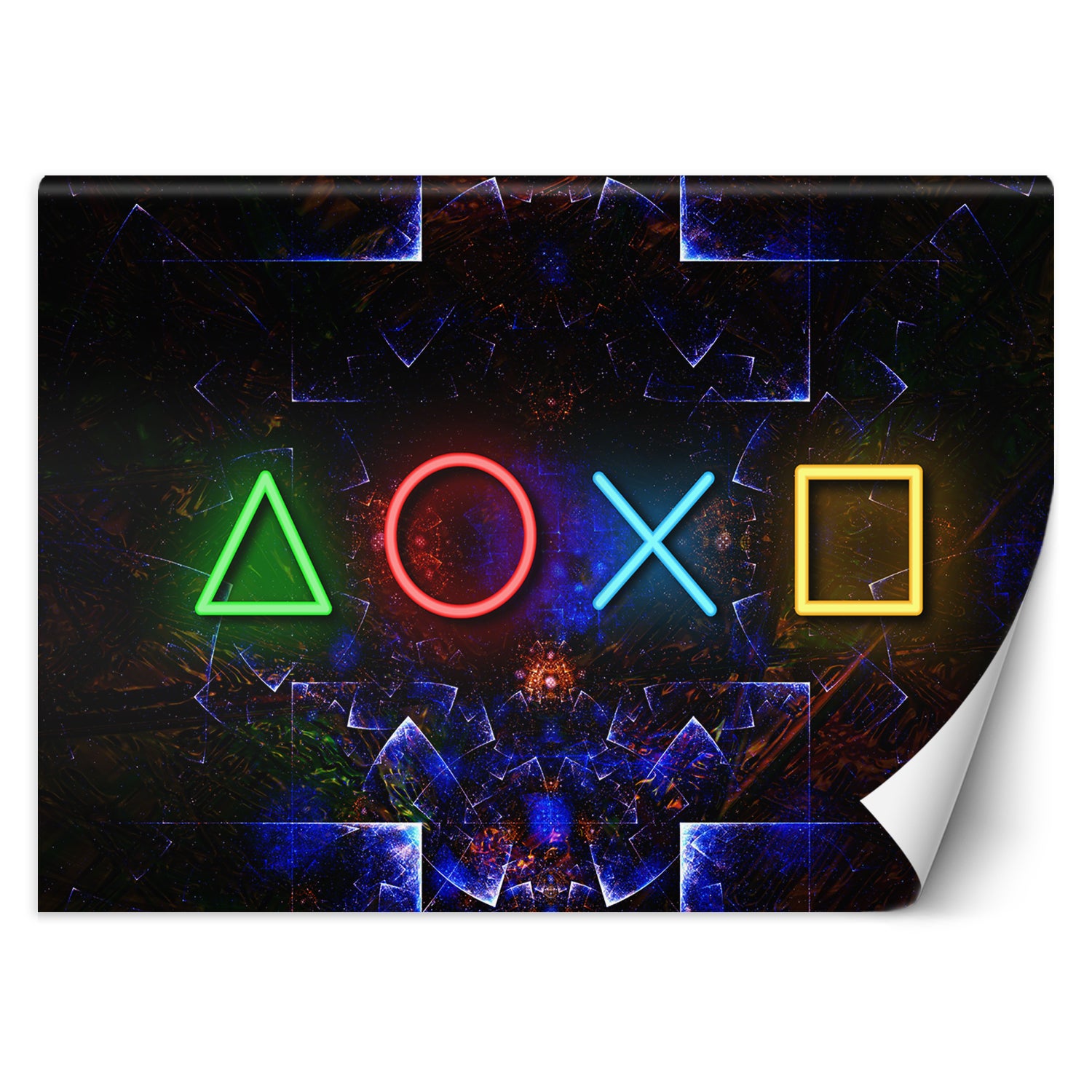 Papier peint, Symboles de la console de jeu pour la chambre du joueur ...