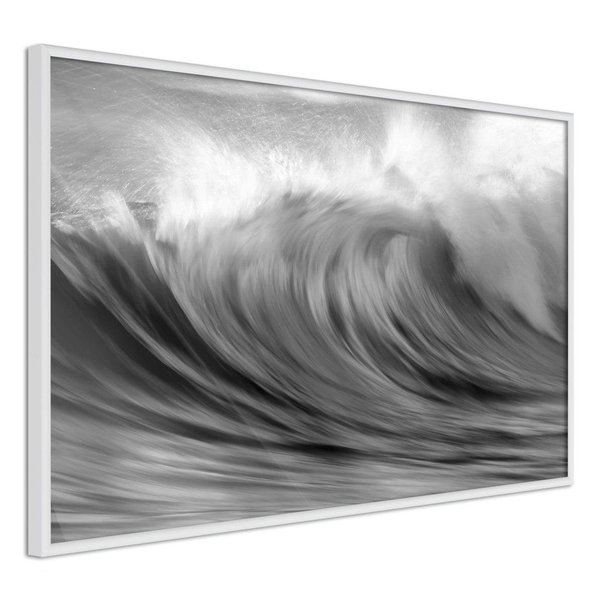 Affiche Murale Encadrée "Big Wave" 30 x 20 cm Blanc | Leroy Merlin