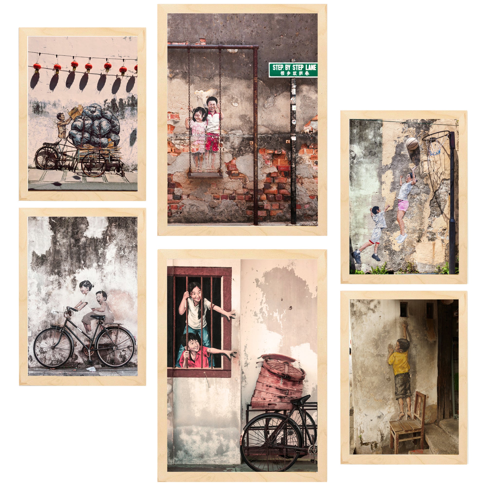 Nacnic Set Di 6 Poster Graffiti, Arte Di Strada Stencil Colorato ...