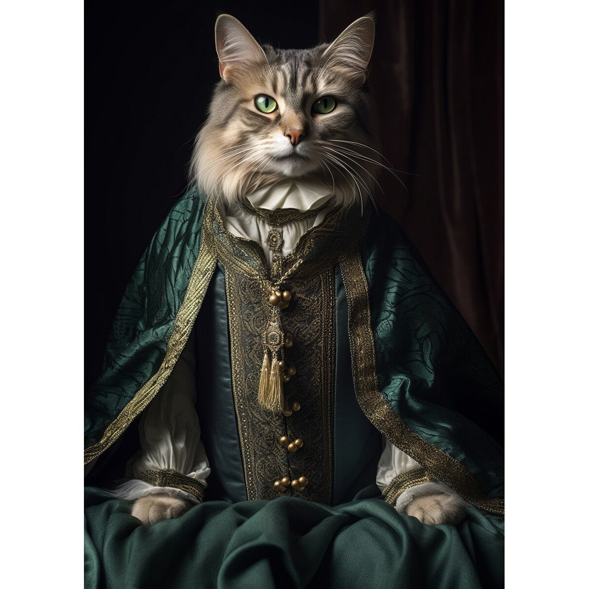 Tableau sur verre synthétique chat vintage 65x97 cm | Leroy Merlin