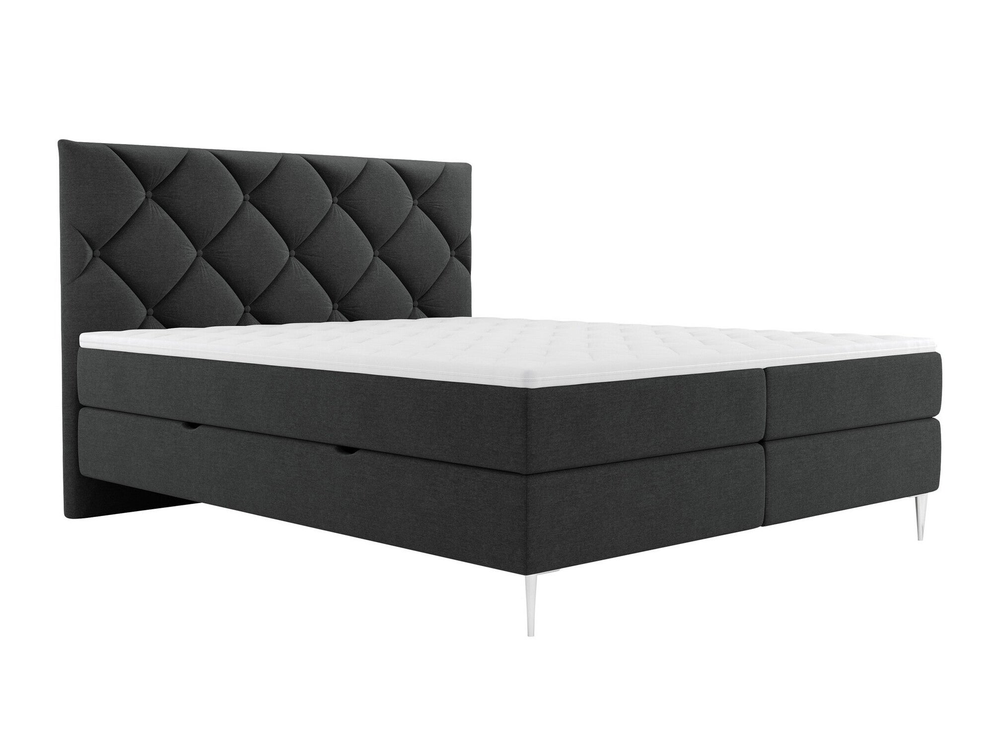 Letto continentale ComfiDream 192, Continentale, Doppio, Nero, 160x200 ...