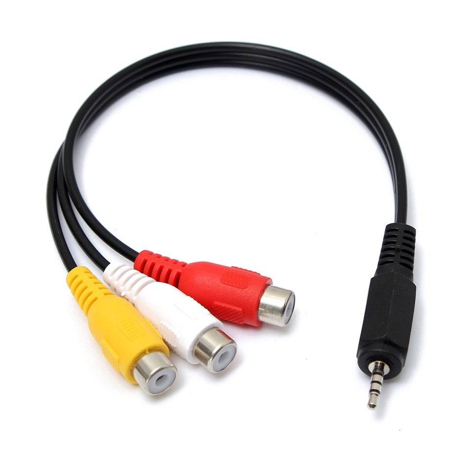 CONECTICPLUS Câble audio vidéo Jack 3.5mm mâle 3 RCA femelles - 15cm ...