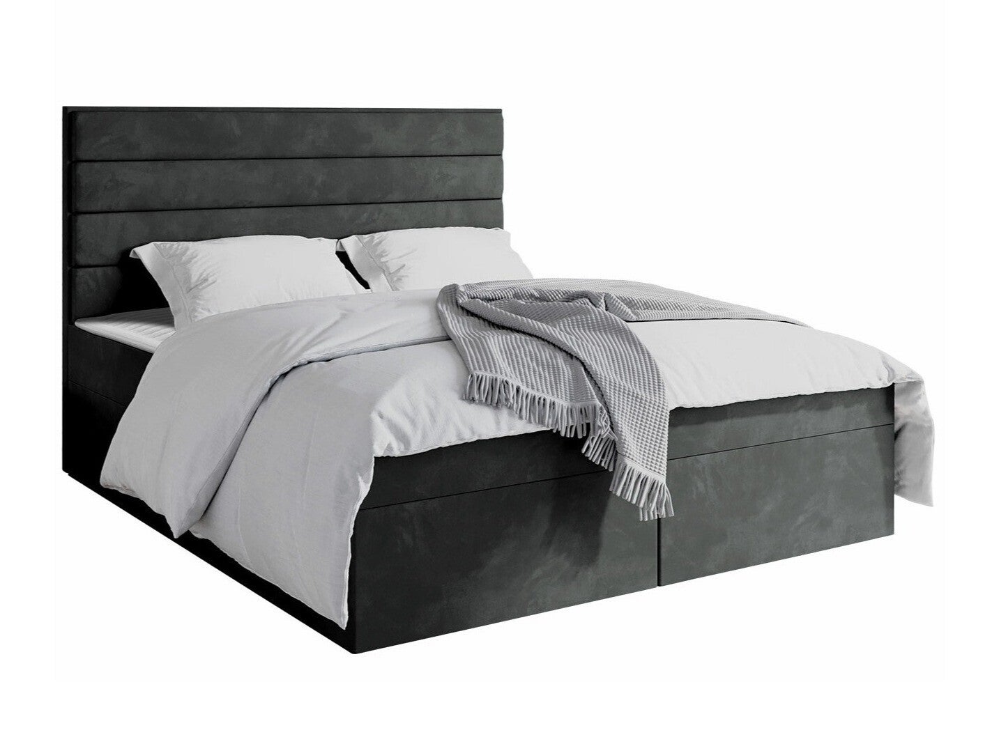 Letto continentale Stamford 104, Doppio, Continentale, Grigio, 140x200 ...
