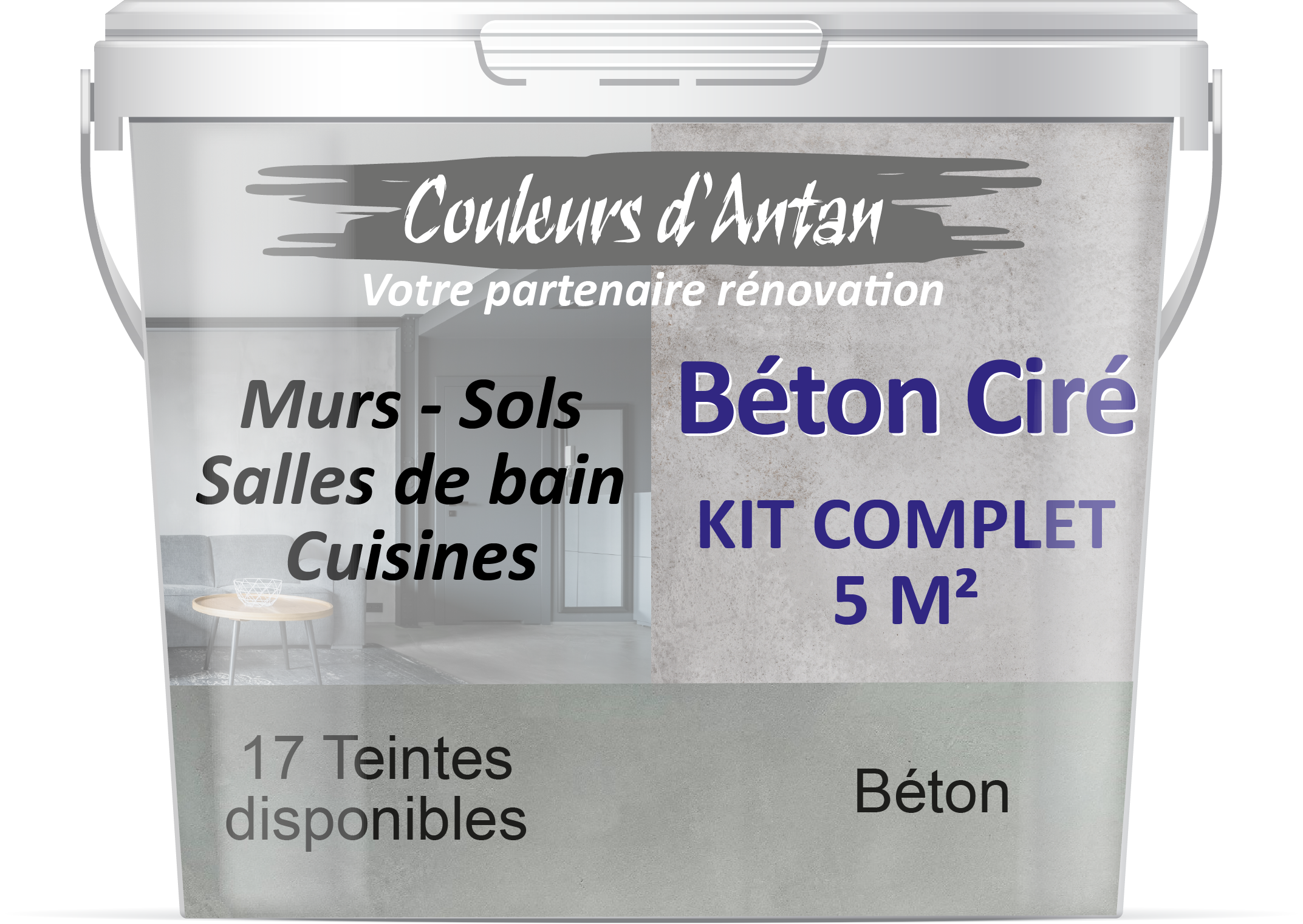 Béton Ciré pour murs, sols, cuisines, salle de bain, carrelage, plans ...