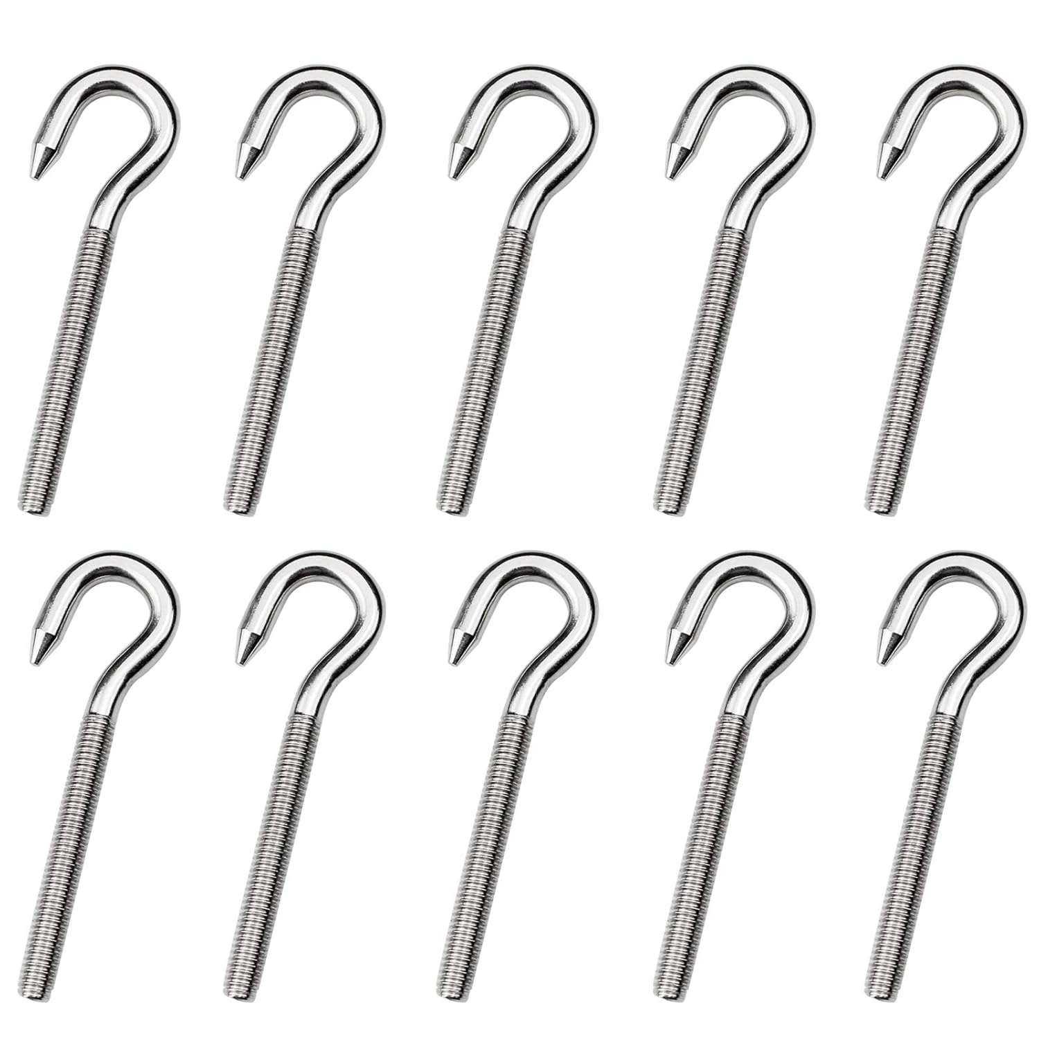 10 Pièces M6 Crochets Boulons Anneaux à Vis Crochet En Métal Piton à ...