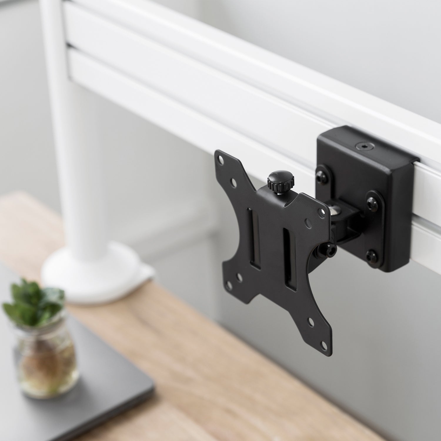 KIMEX - Kit rail de fixation Slatwall + 2 pieds de table + Support ...
