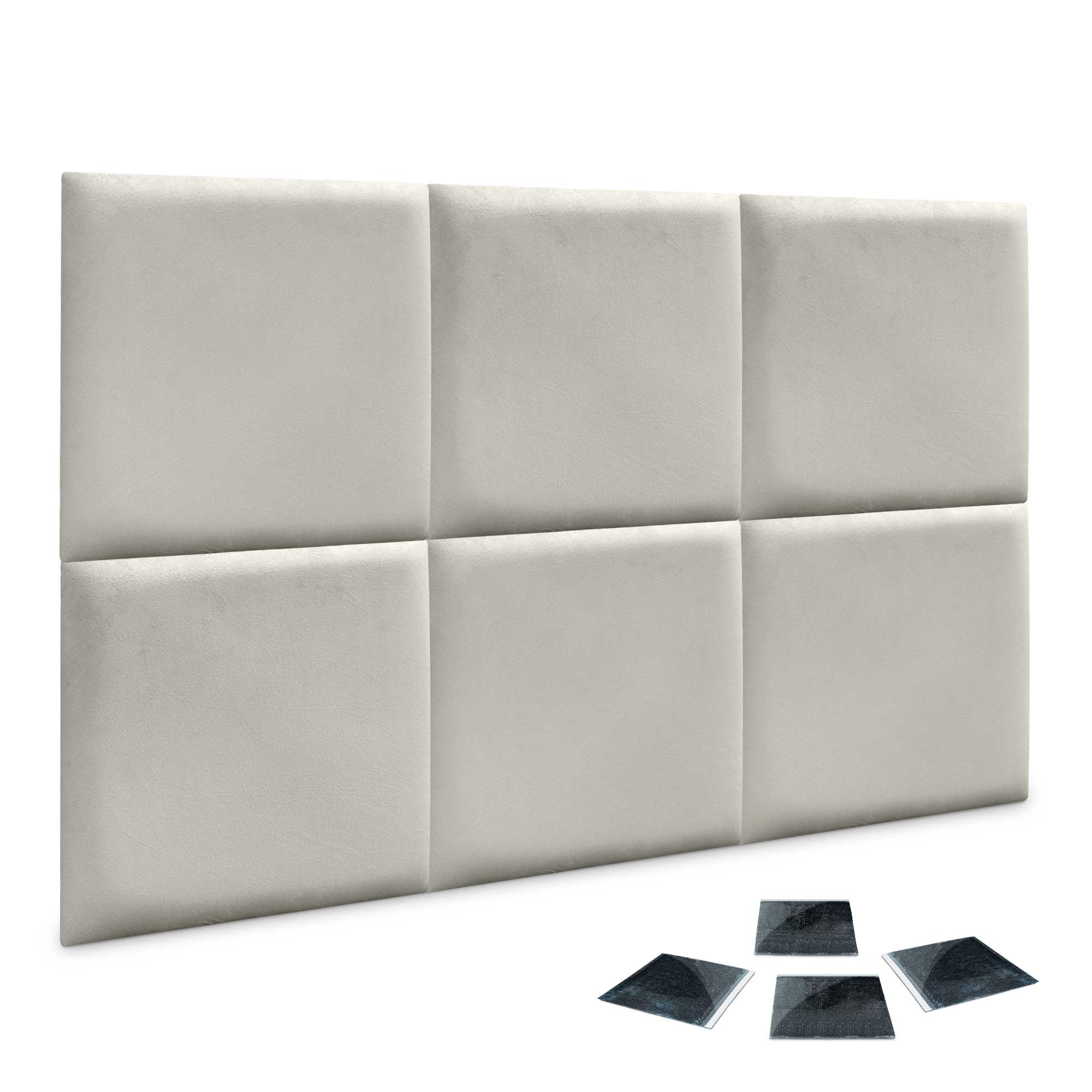 DHOME Lot de 6 Panneau Rembourré en Velours Côtelé Premium Autocollant ...