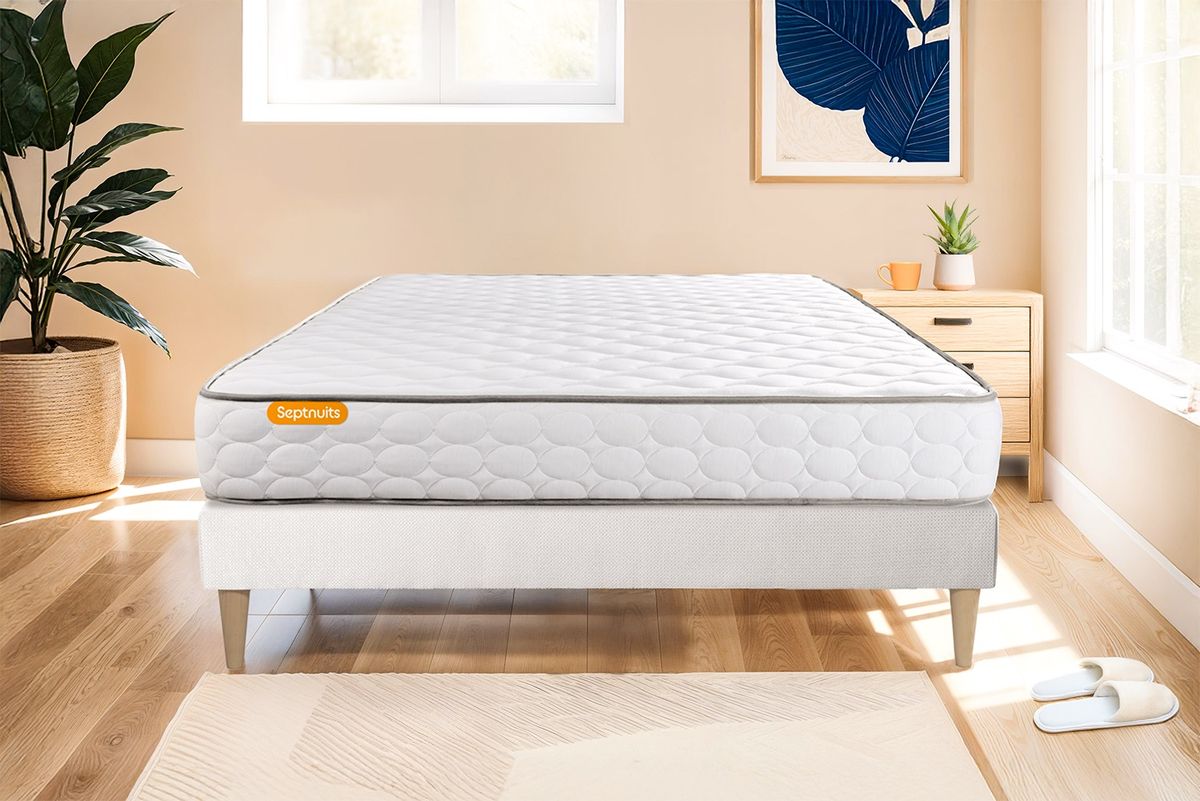 Ensemble matelas 160 x 200 cm Memo - Mémoire de forme - Ep : 20 cm ...