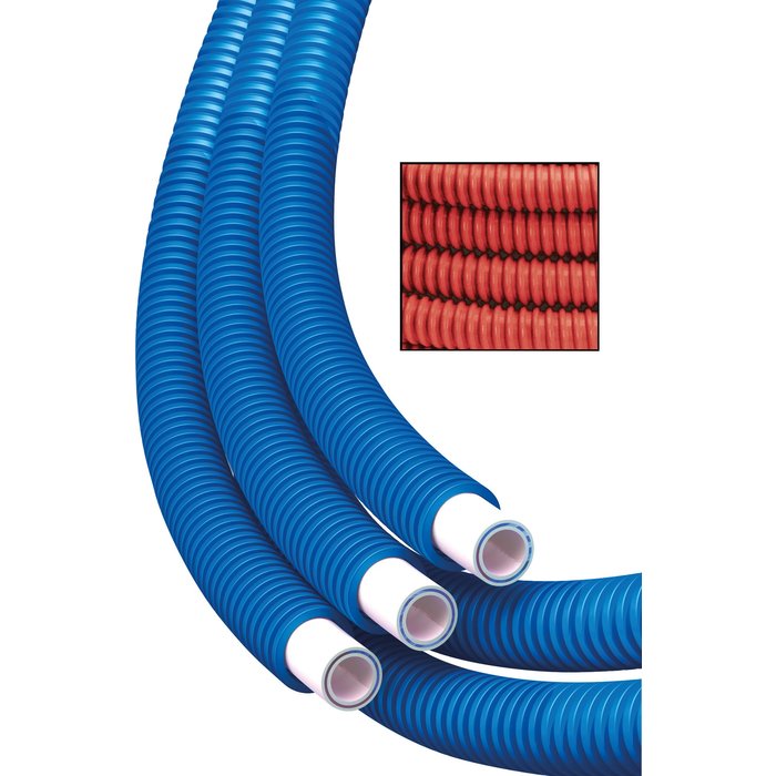Tube multicouche gainé rouge - Tita Fix PE-RT - RBM - diamètre 20 mm ...