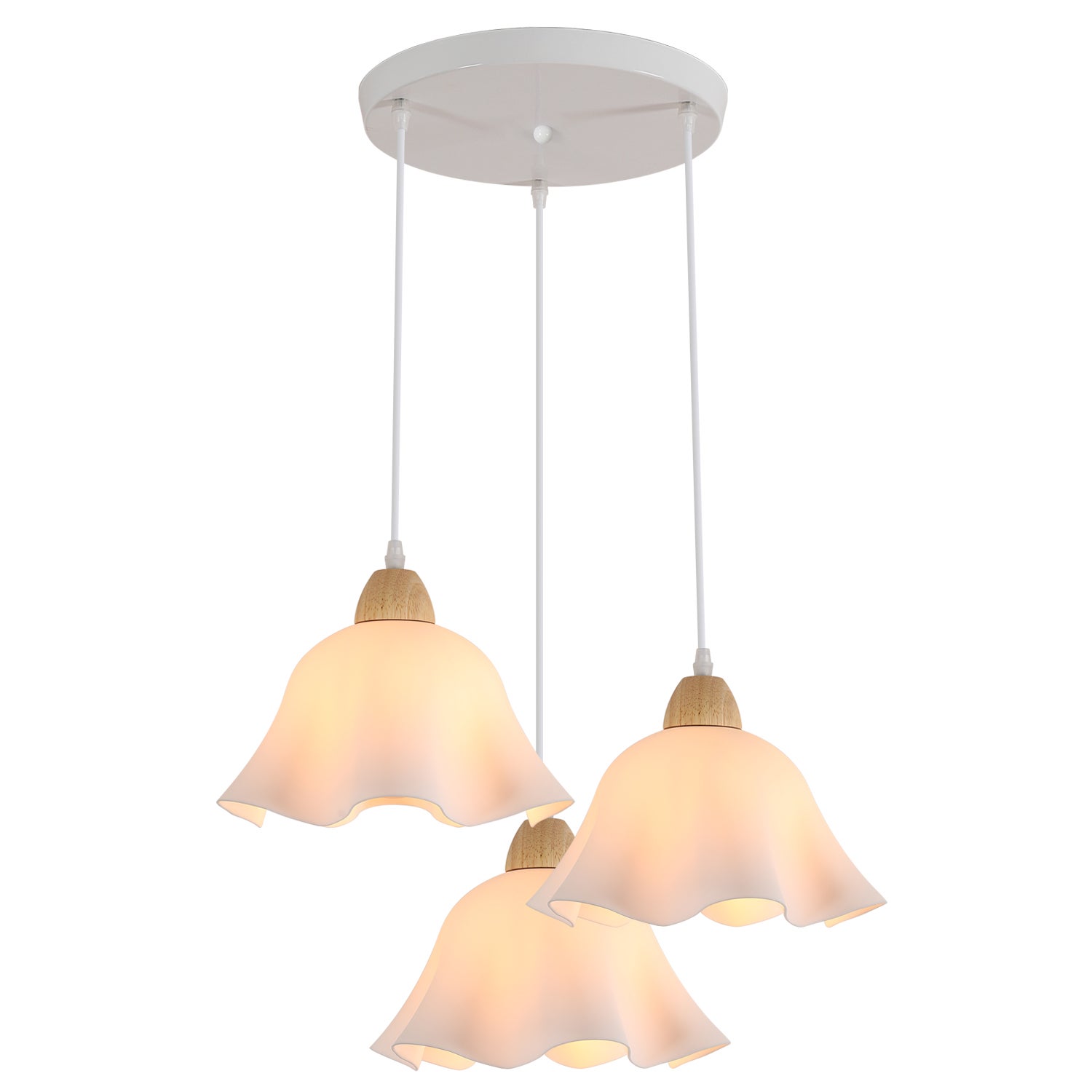 COMELY Suspension LED 3 Lumières E27 Style Moderne, Lustre en Acrylique ...