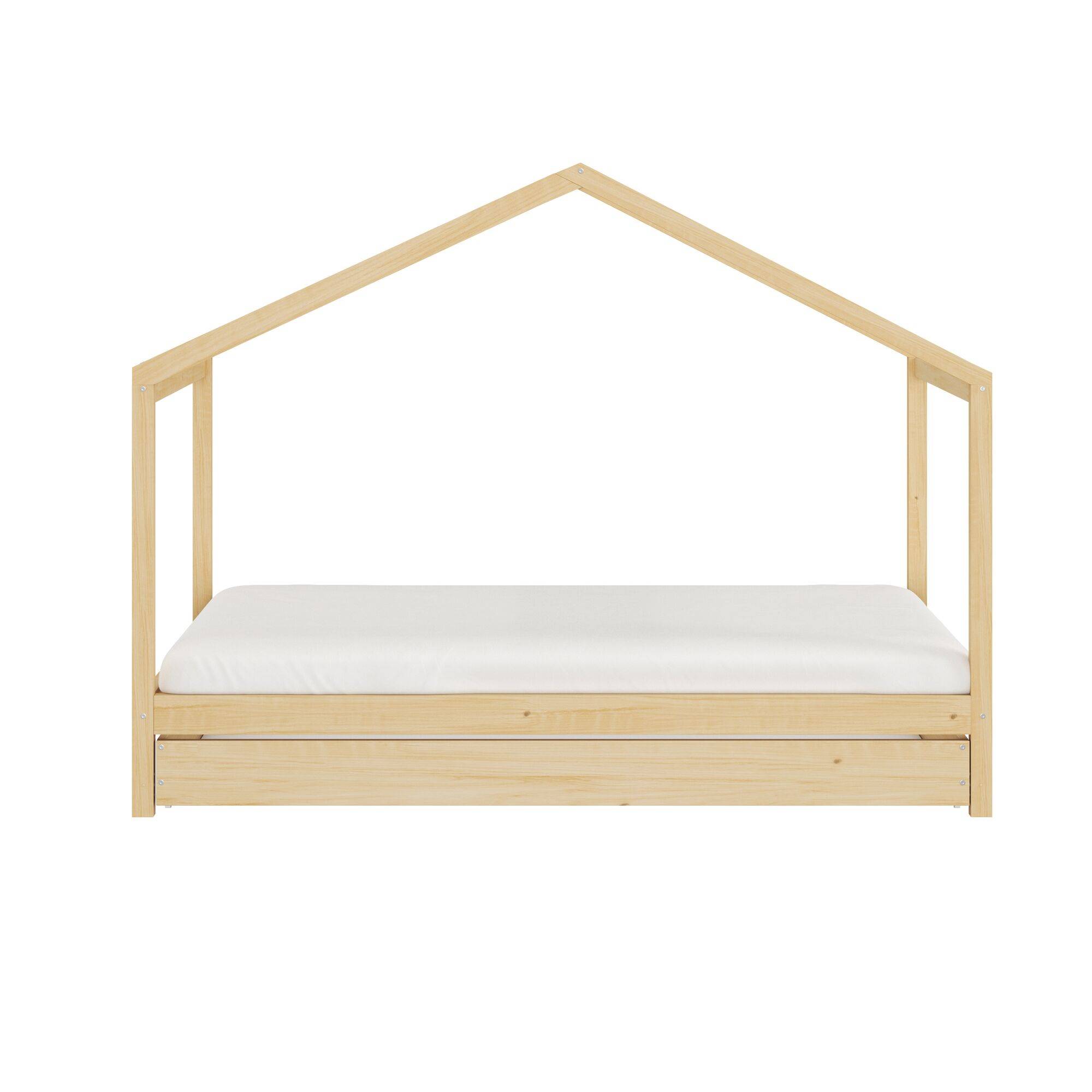 Lit cabane + tiroir Wendy--Naturel | Leroy Merlin