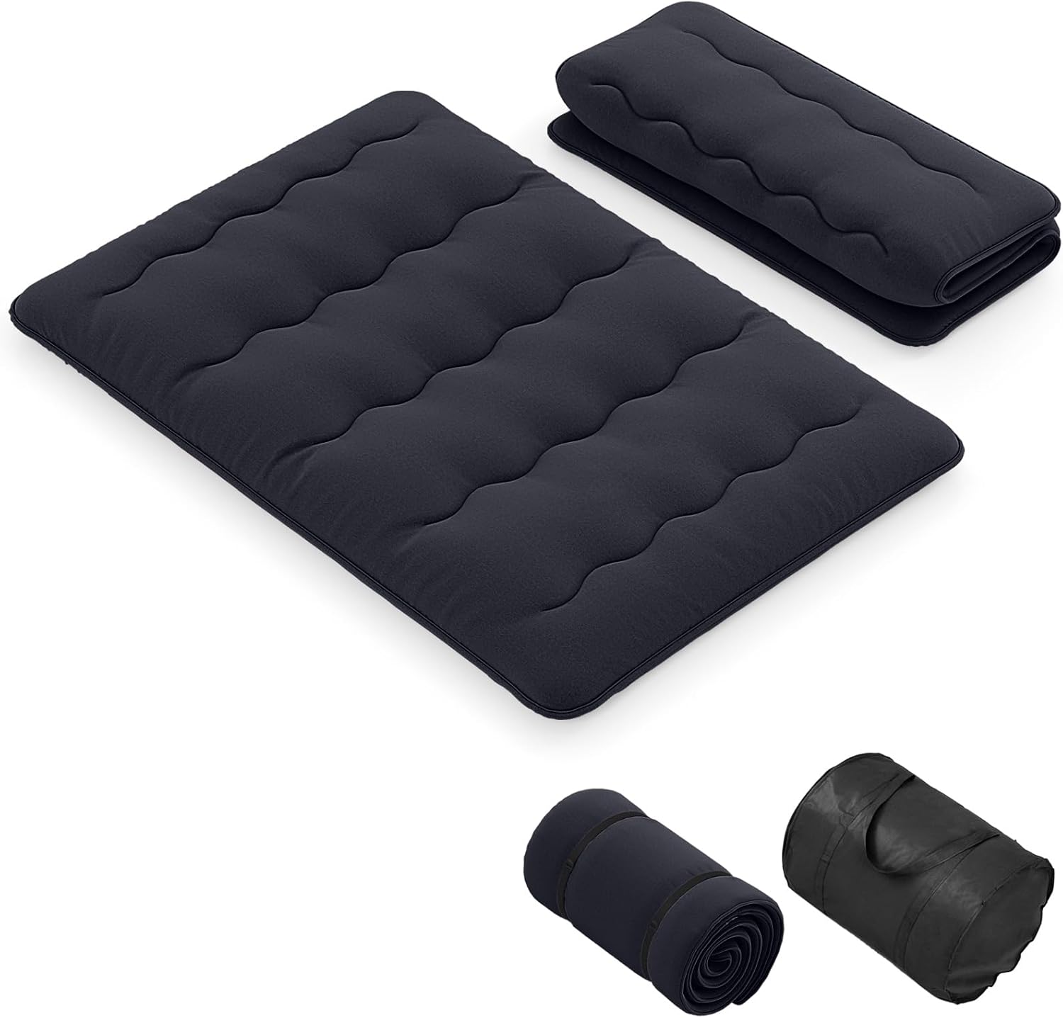 Matelas Futon Japonais 2 Personne 140x200CM, Lit de Couchage Enroulable ...