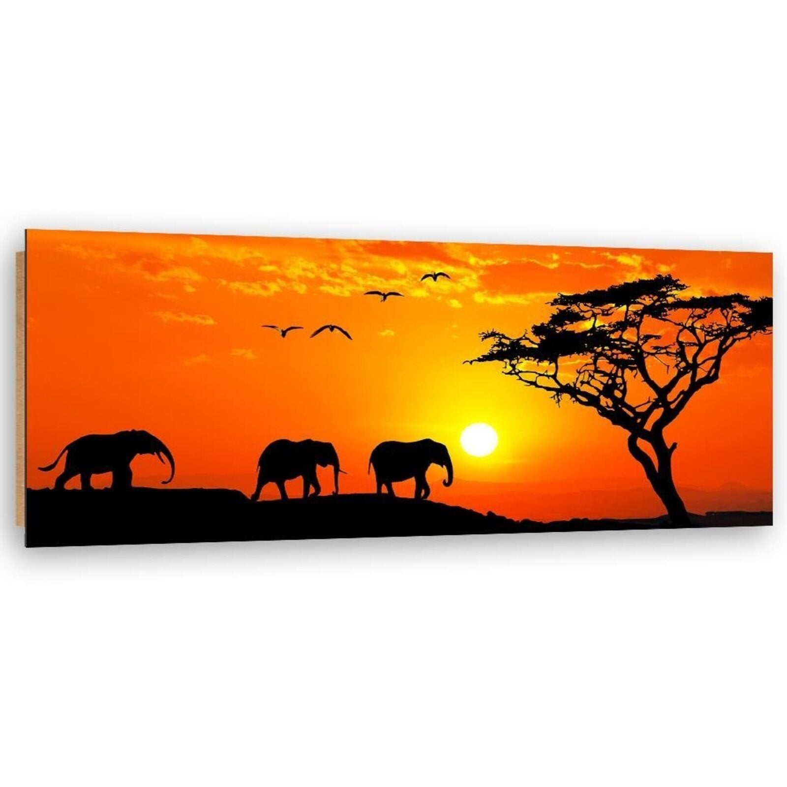 Tableau bois orange afrique - 140 x 45 cm | Leroy Merlin