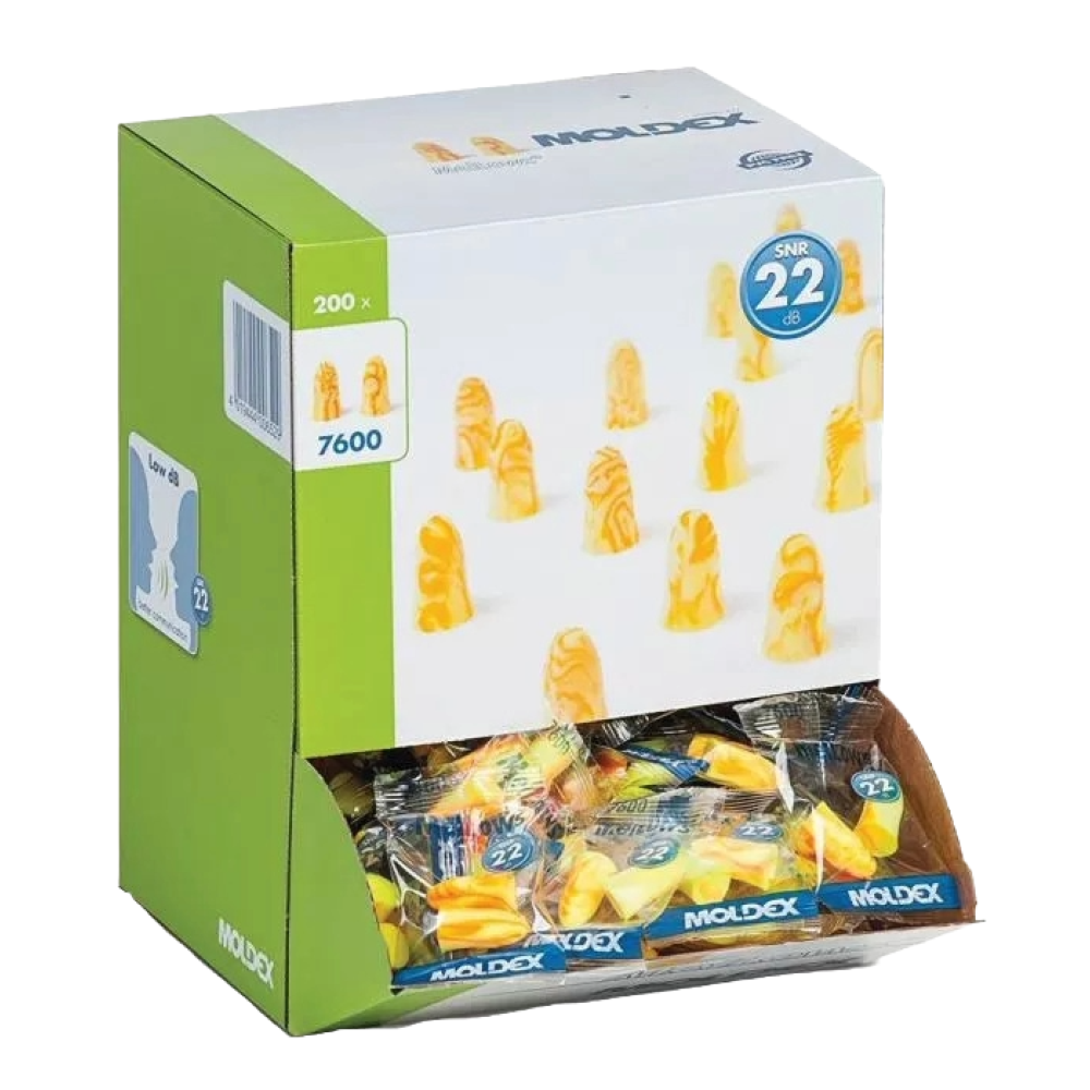 Bouchons d'oreilles antibruit en mousse jetables SNR 22 dB Moldex ...