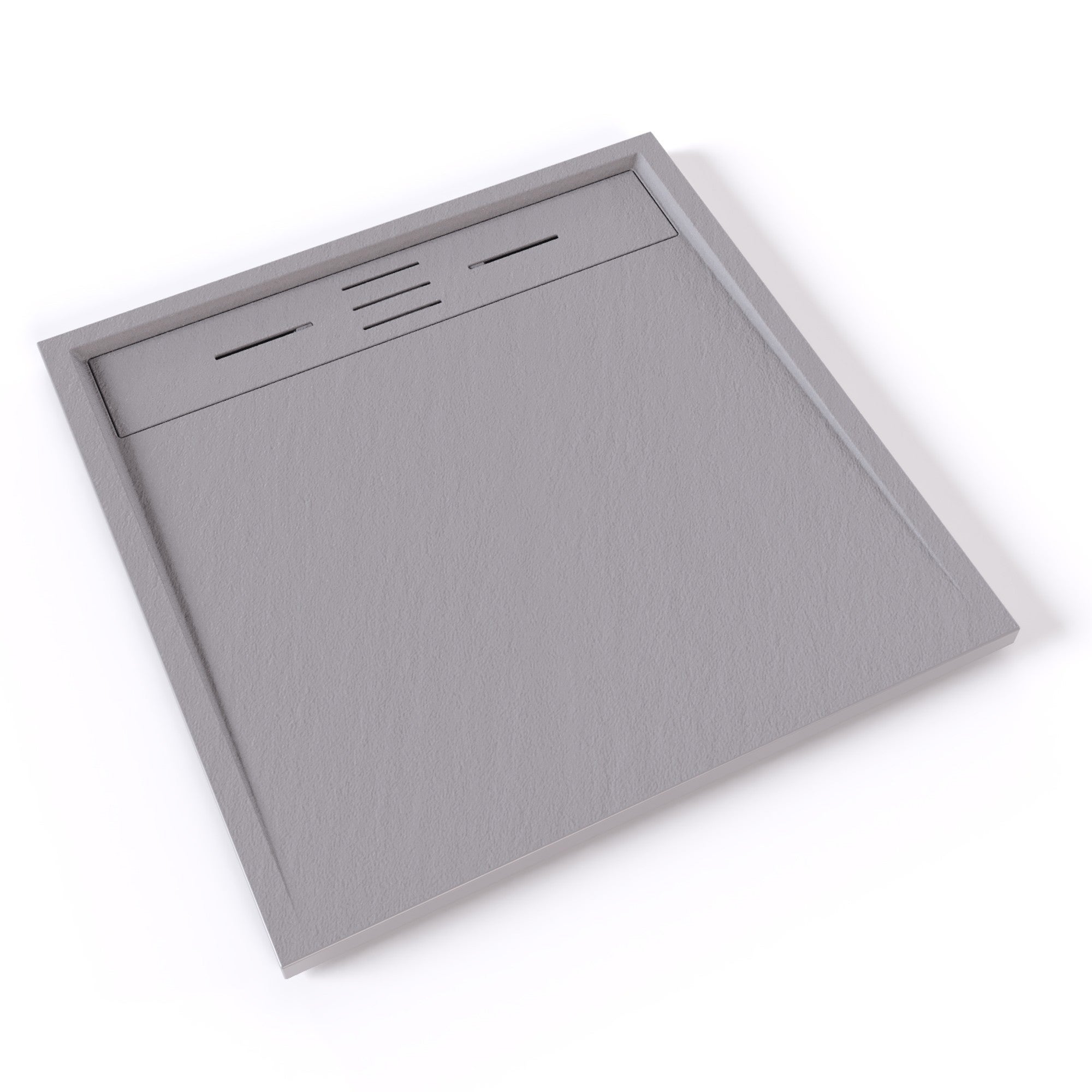 HIEMAL Receveur de douche 80 x 80 cm résine Gris aspect ardoise + bonde ...
