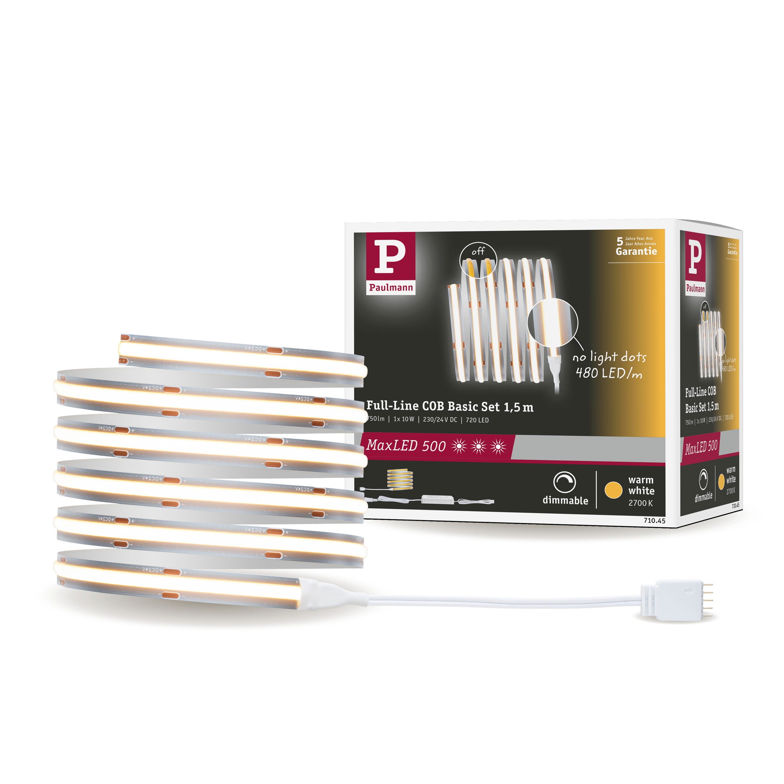 MaxLED 500 Strip LED Kit de base COB 1,5m 2700K 10W 500lm/m 2700K 25VA ...