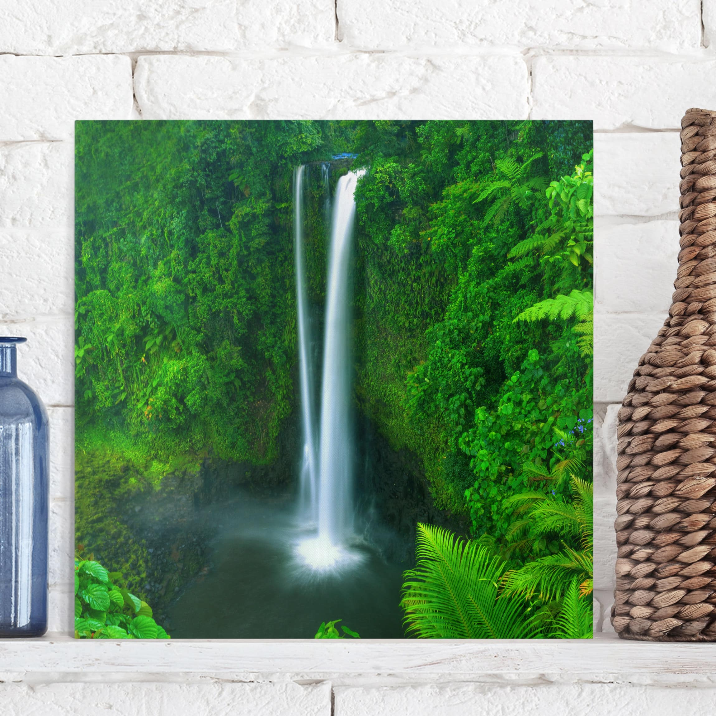 Impression sur toile tableau sur toile châssis vert paysage jungle ...
