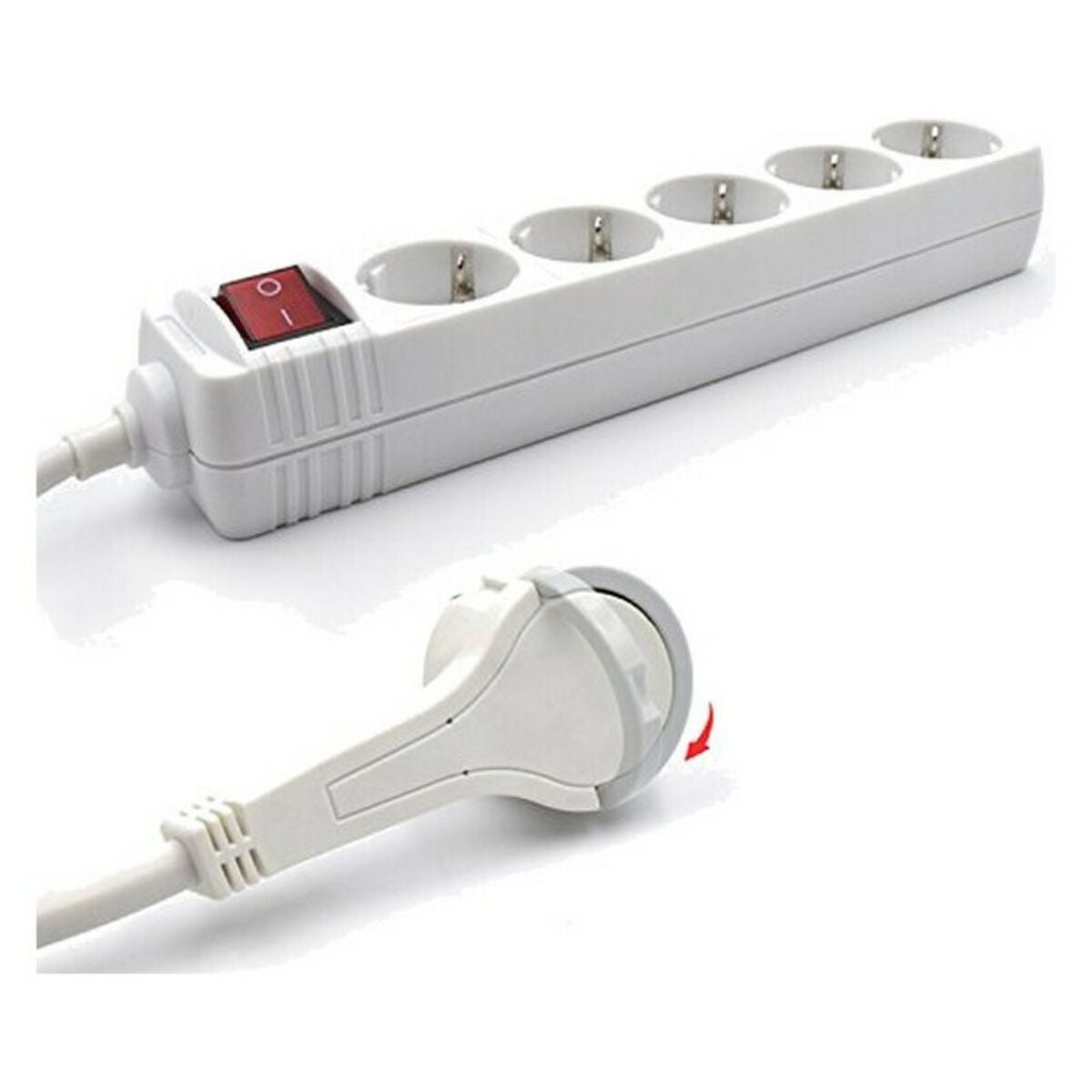 Regleta Enchufes 5 Tomas con Interruptor Ewent EW3955 3500W 1,5 m ...