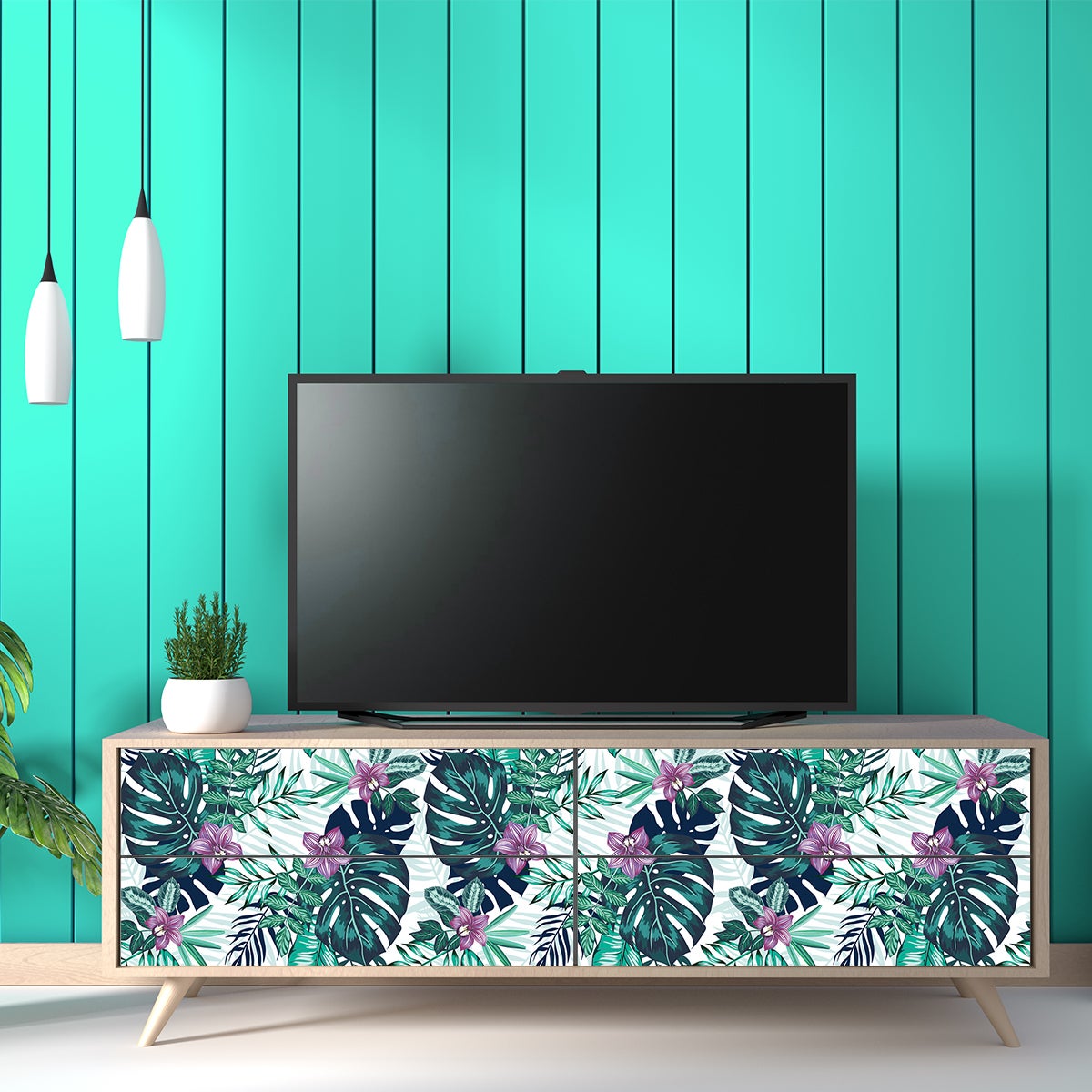 Sticker meuble tropical porrmate 40 x 60 cm | Leroy Merlin