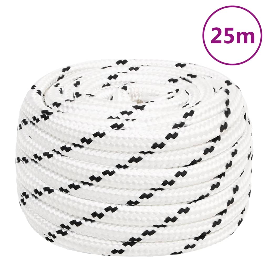 VidaXL Corde de travail Blanc 20 mm 25 m Polyester | Leroy Merlin