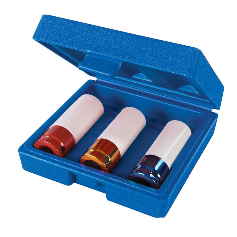 Silverline Set bussole per dadi dei cerchi in lega 3 p.zi 1/2" / 17 ...