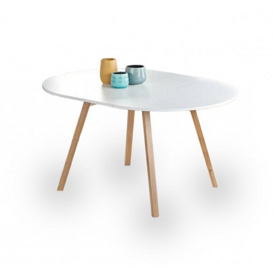 Table ronde scandinave avec rallonge 102cm Storend | Leroy Merlin