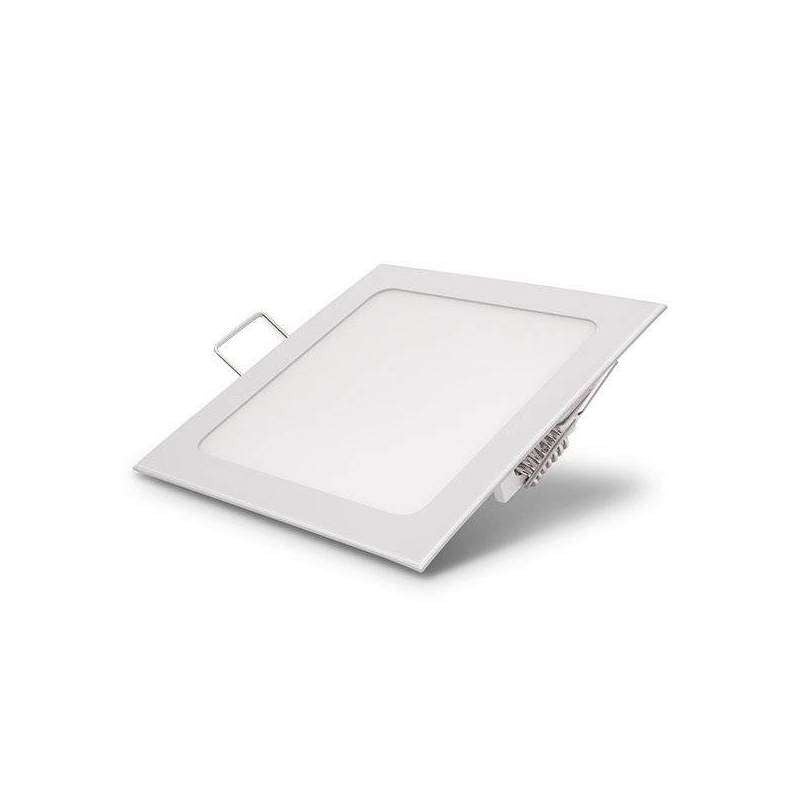 Downlight extrafin carré 6W Blanc - Blanc Chaud 3000K | Leroy Merlin