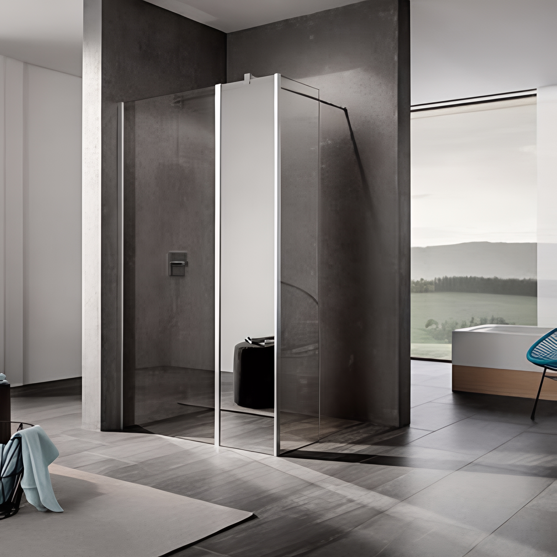 Paroi de douche walk-in-SHOWER largeur 60cm hauteur 200 cm profilé ...