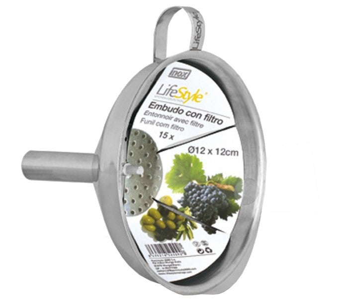 EMBUDO CON FILTRO INOXIDABLE 12 CM 2509 | Leroy Merlin