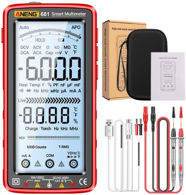 Un multimètre rechargeable avec écran numérique rétroéclairé et ...