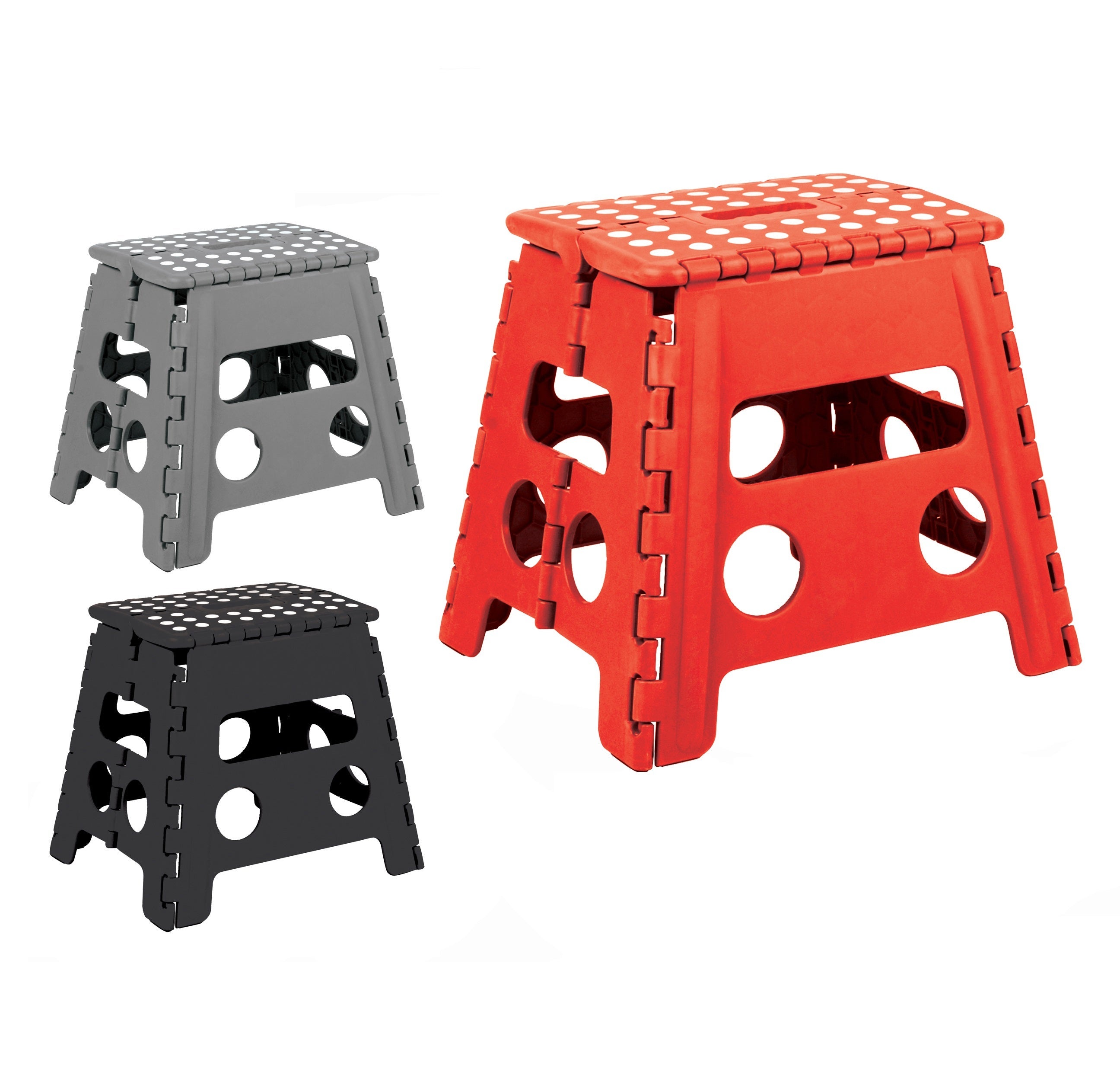 Tabouret marche pied pliable antiderapant 3 couleurs assorties noir ...