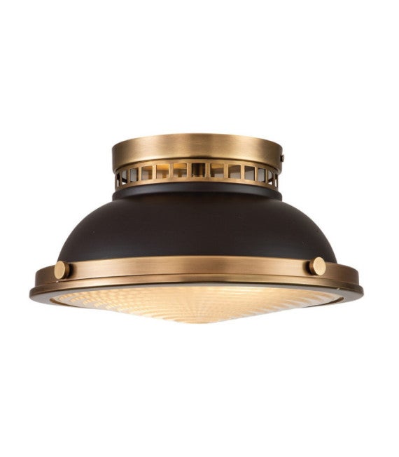 Plafonnier Amelia Diffuseur en acier,verre moulé Buckeye Bronze | Leroy ...