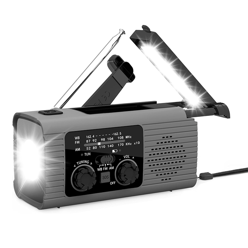 Radio solaire, radio météo à manivelle | AM/FM/NOAA à piles | Alarme ...