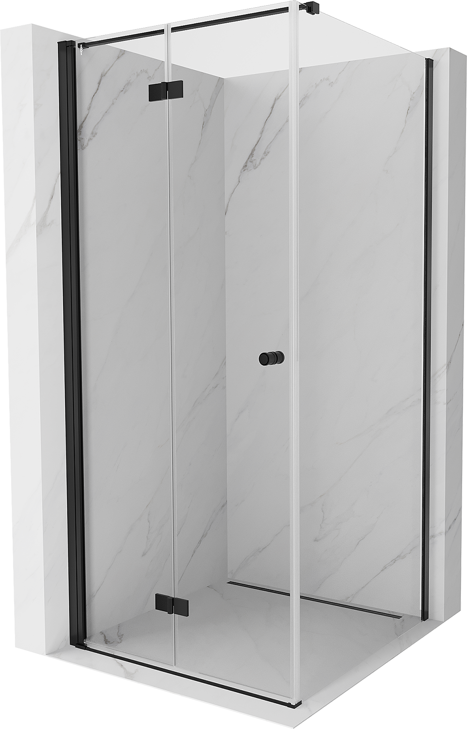 Cabine de douche pliable gauche Mexen Mist-F T 100 x 100 cm ...